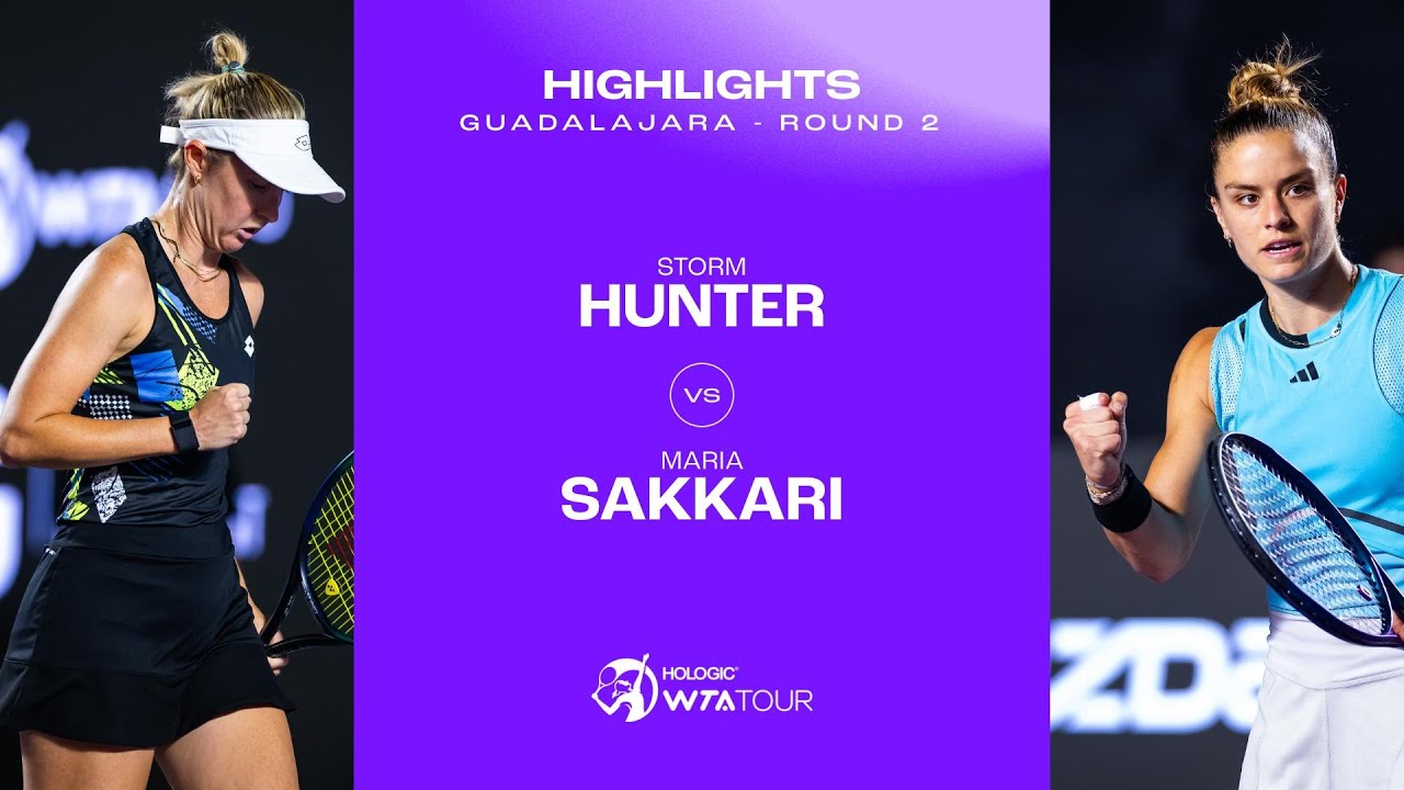 Storm Hunter vs. Maria Sakkari | 2023 Guadalajara Round 2 | WTA Match ...