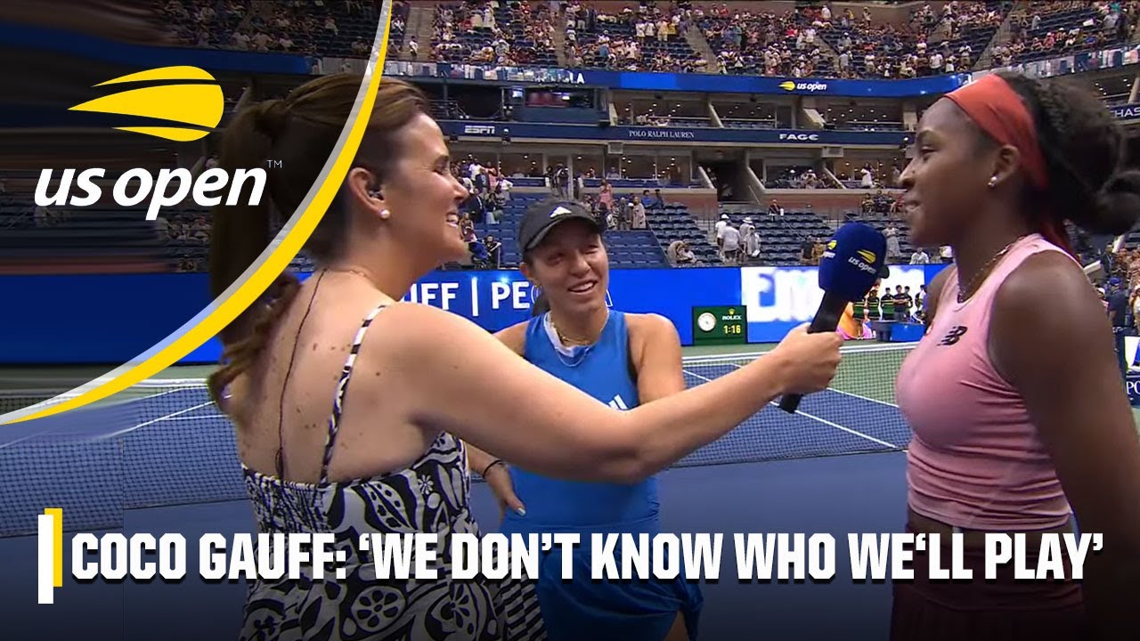 Coco Gauff & Jessica Pegula address BUSY schedule after doubles advancement | 2023 US Open - The ...