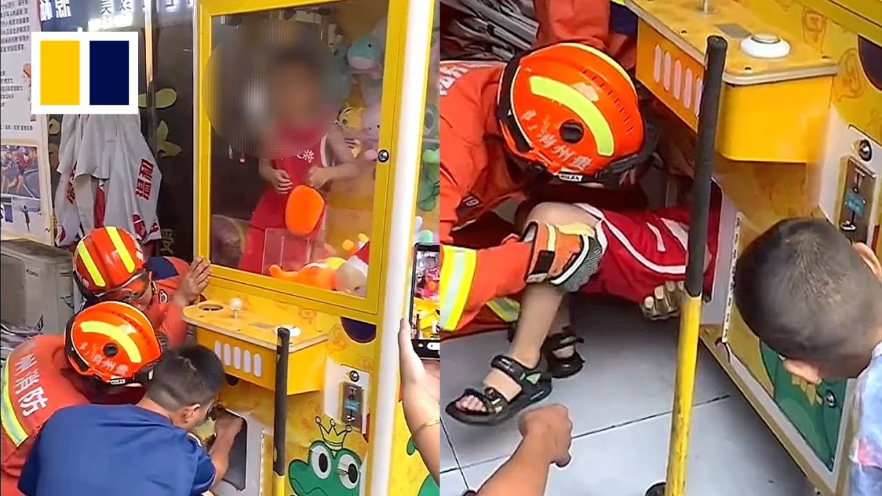Boy trapped inside claw machine in China - The Global Herald
