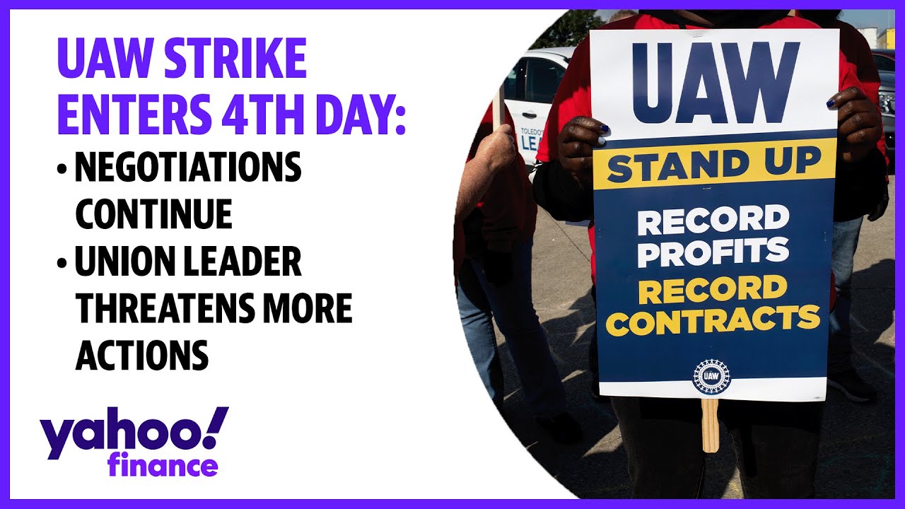 UAW strike enters 4th day: Negotiations continue, union leadership ...