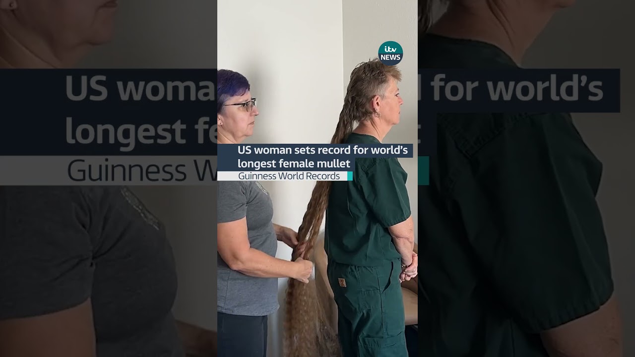 US woman sets record for world's longest female mullet #itvnews # ...