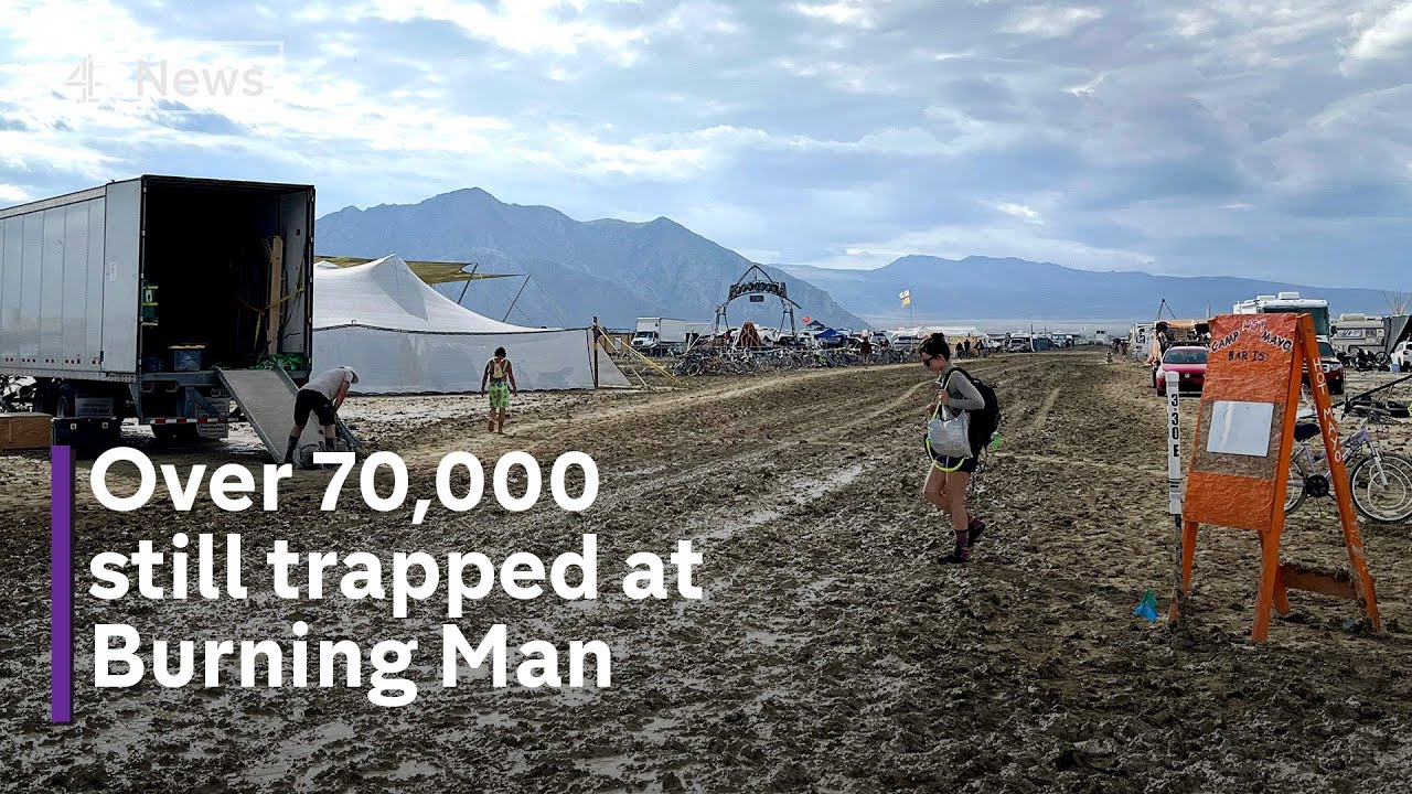 Burning Man festival goers trapped in sea of thick mud - The Global Herald
