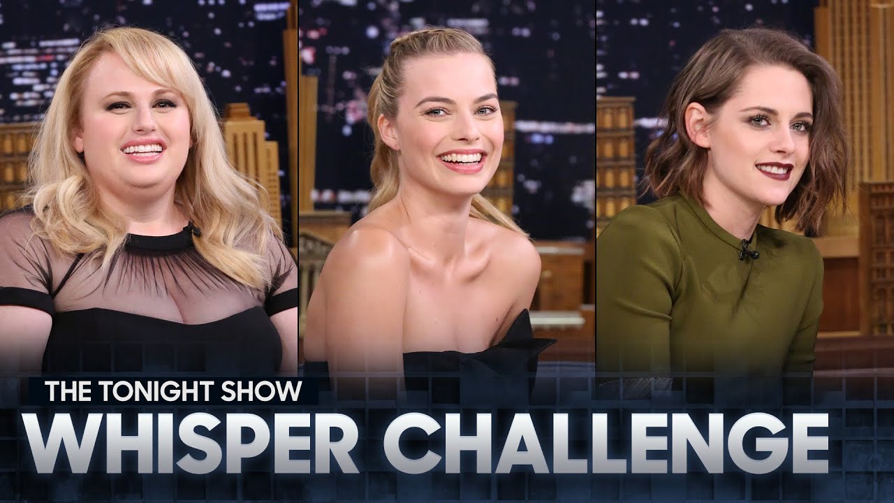 Whisper Challenge with Margot Robbie, Kristen Stewart and Rebel Wilson ...