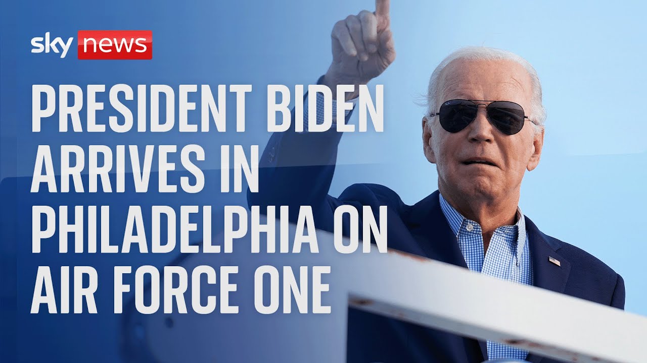 Watch live: US President Joe Biden arrives in Philadelphia on Air Force ...