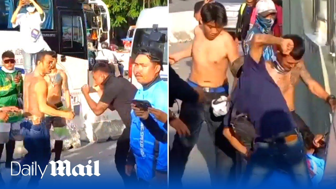 Thailand pier brawl: Boat captains fight each other over fierce ...