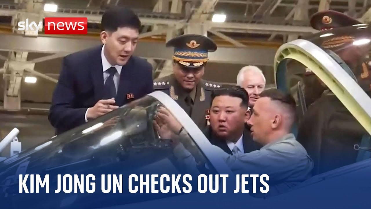 Kim Jong Un checks out fighter jets during tour of Russian aircraft ...