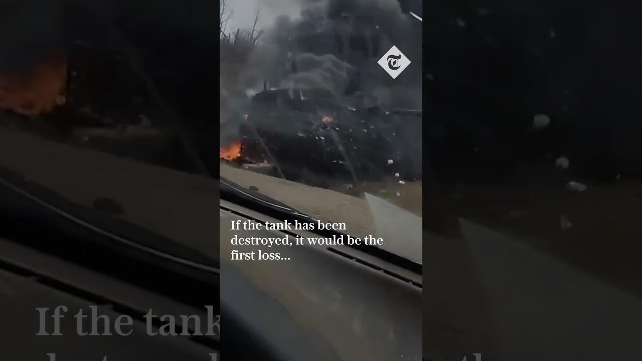 Footage of 'destroyed' Challenger 2 tank in Ukraine, Russia claims ...