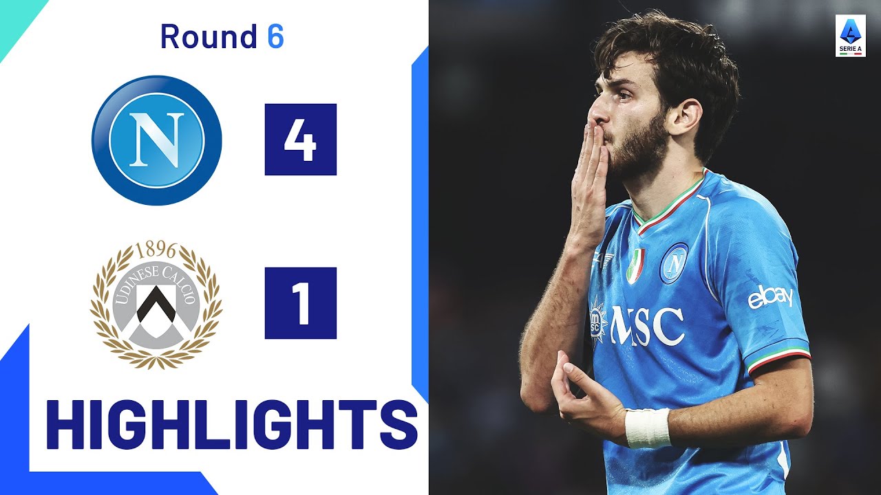 Napoli-Udinese 4-1 | Kvara back to scoring ways: Goals & Highlights ...