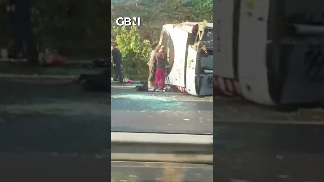 BREAKING: A school bus has overturned in a crash on the M53 in ...