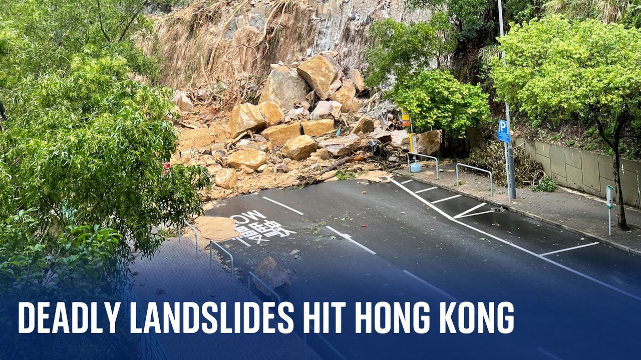 Hong Kong: Clean-up begins after record rainfall kills two, leaving ...