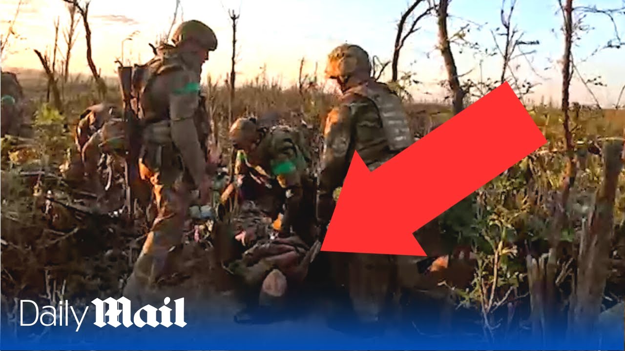 Ukrainian soldiers use grenades and sub-machine guns to clear Russian ...