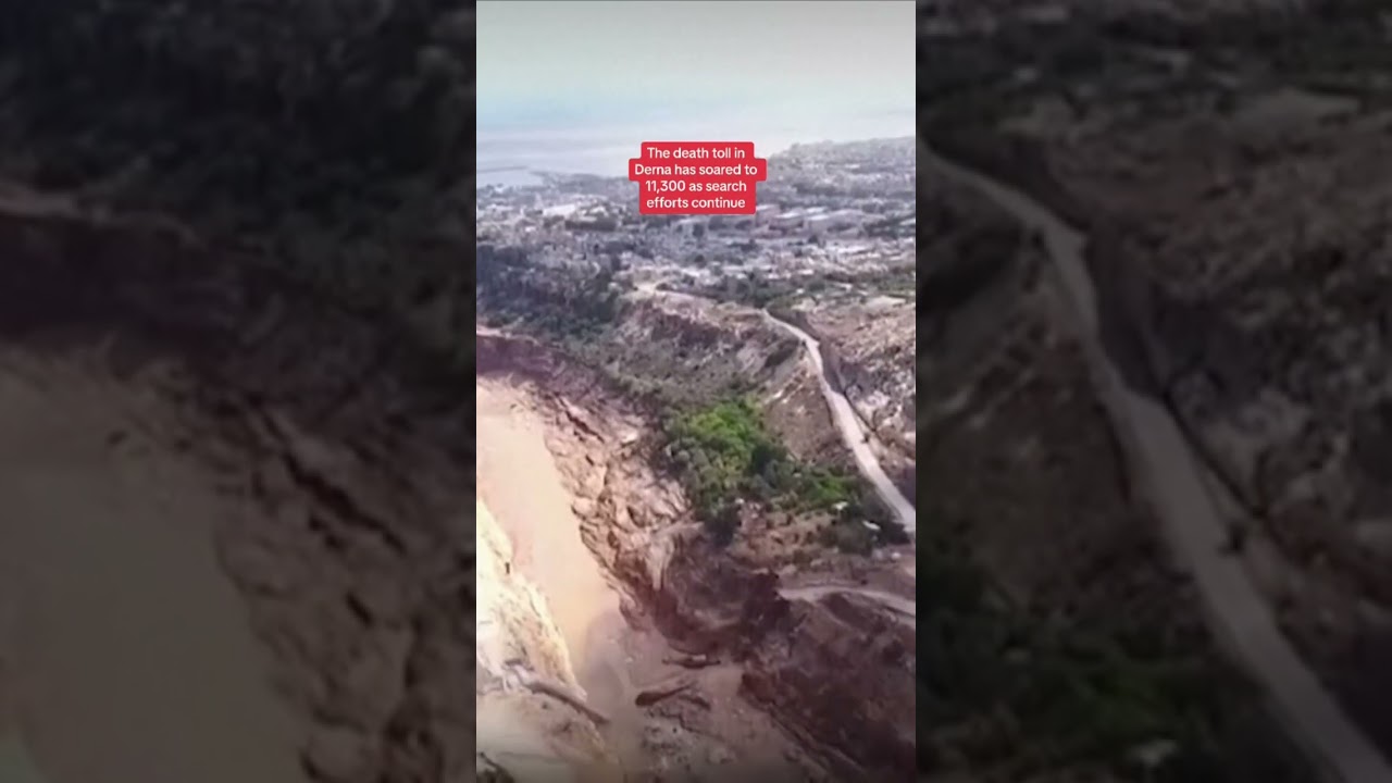 This drone footage shows the extent of damage caused by the collapse of ...