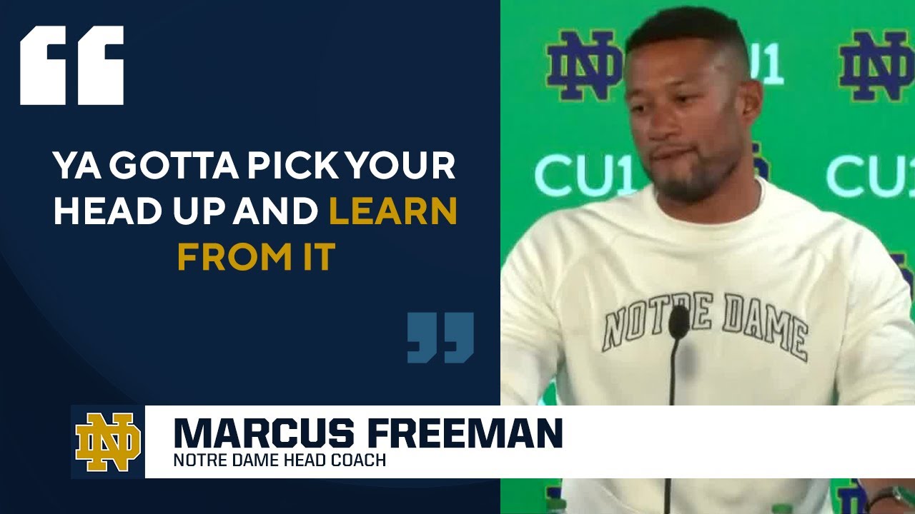 Marcus Freeman says they have to use the pain from heartbreaking loss ...