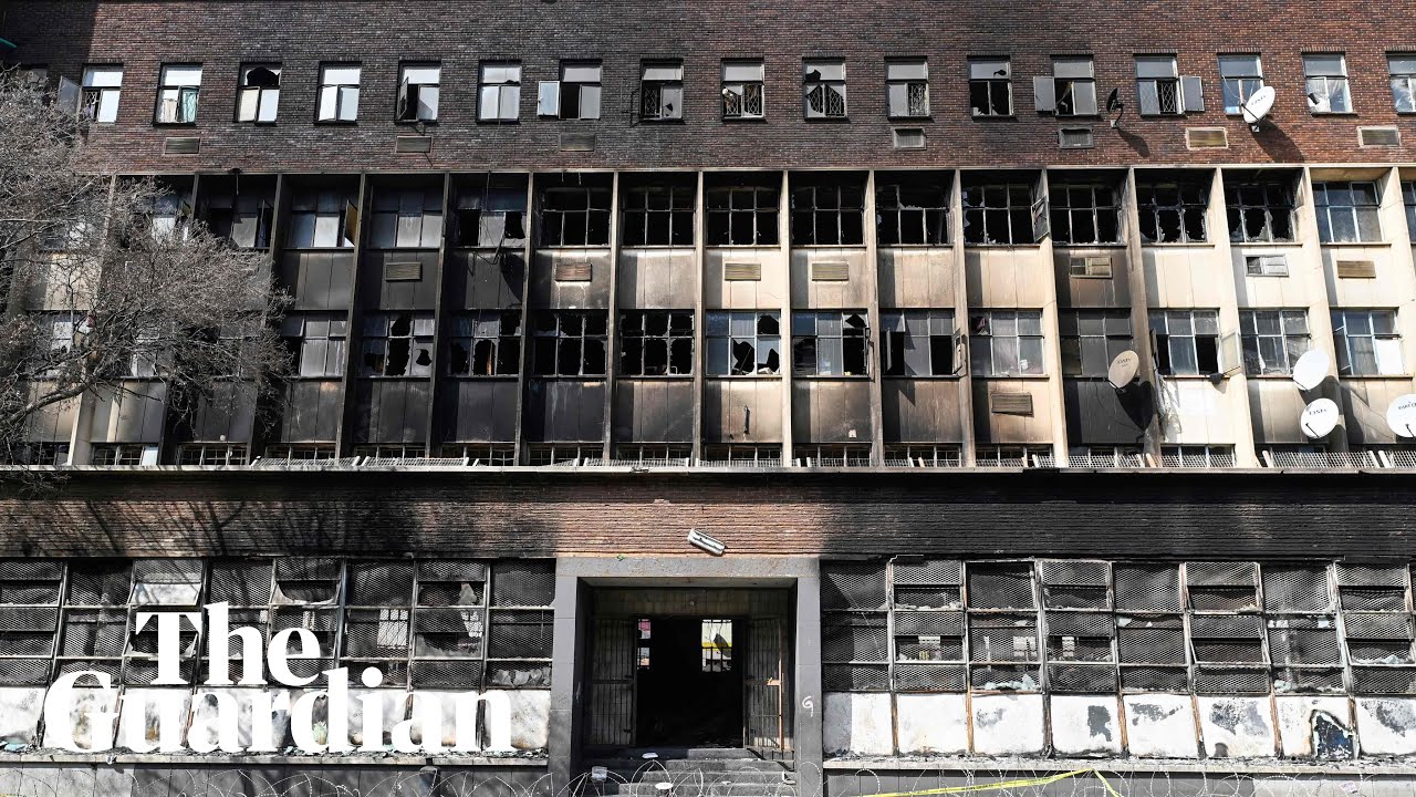 Drone footage shows scale of damage after Johannesburg building fire ...