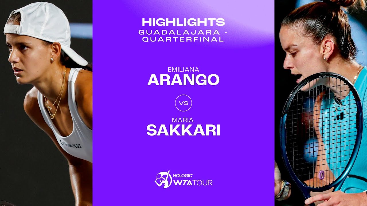 Emiliana Arango vs. Maria Sakkari | 2023 Guadalajara Quarterfinal | WTA ...