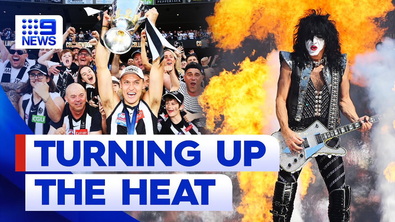 KISS turned up the heat for an epic AFL Grand Final at the MCG | 9 News ...