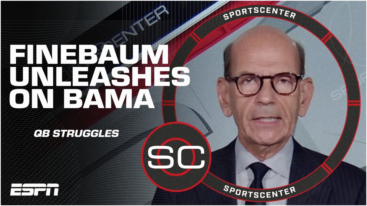 Tommy Rees is ‘A DISASTER’ as Alabama QB issue persists! - Paul Finebaum | SportsCenter - The ...