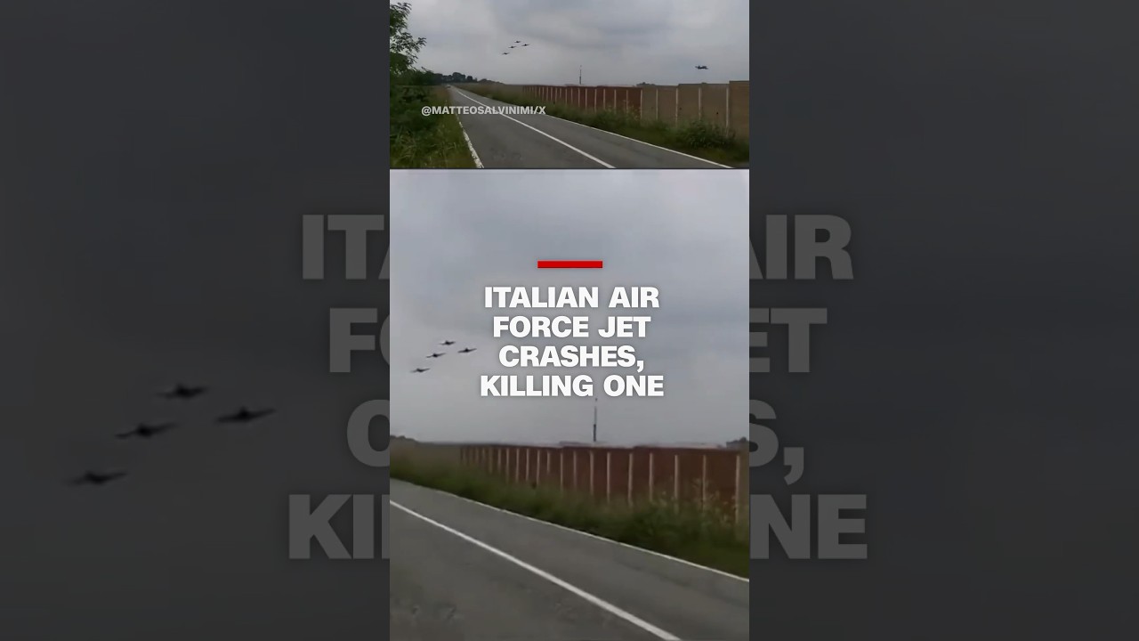 The jet was practicing a formation for the Italian Air Force, when it ...