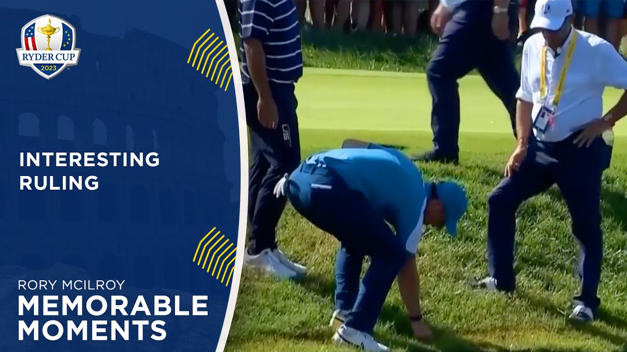 Rory McIlroy Finds His Ball in a Difficult Position by the Water | 2023 ...