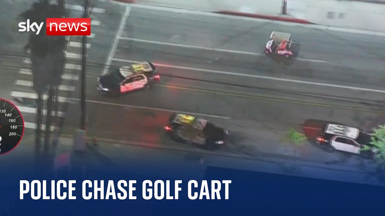 US: Police chase stolen golf cart in Los Angeles - The Global Herald