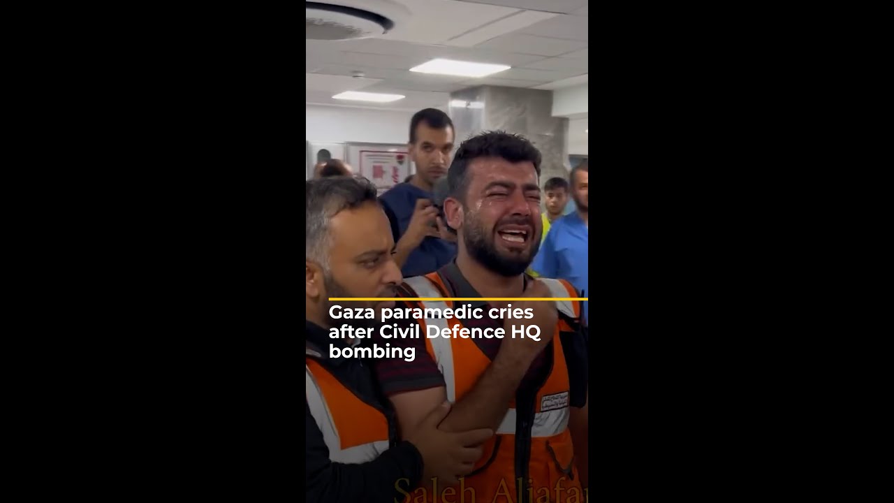 Gaza paramedic’s outcry over bombing of civil defence headquarters | AJ ...