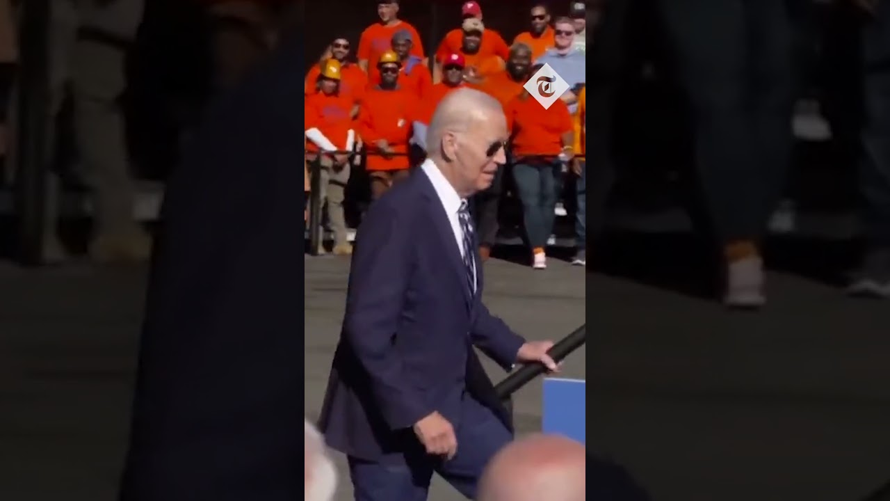 President Biden trips twice as he takes the stage in Philadelphia - The ...