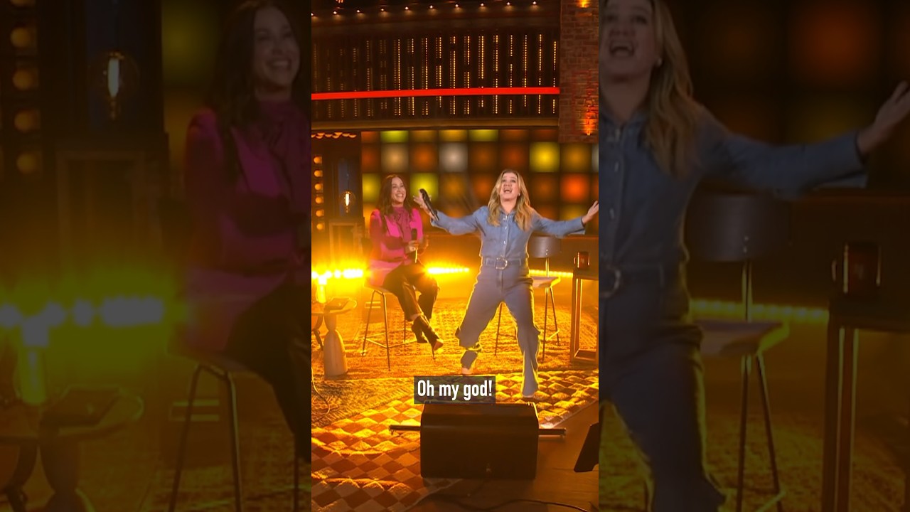 Just 60 seconds of Kelly Clarkson freaking out after singing with ...