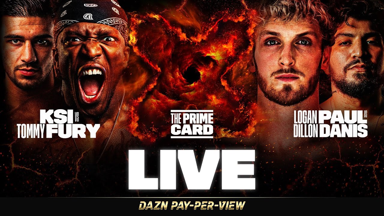 KSI VS. TOMMY FURY & LOGAN PAUL VS. DILLON DANIS | THE PRIME CARD FIGHT NIGHT LIVE - The Global ...