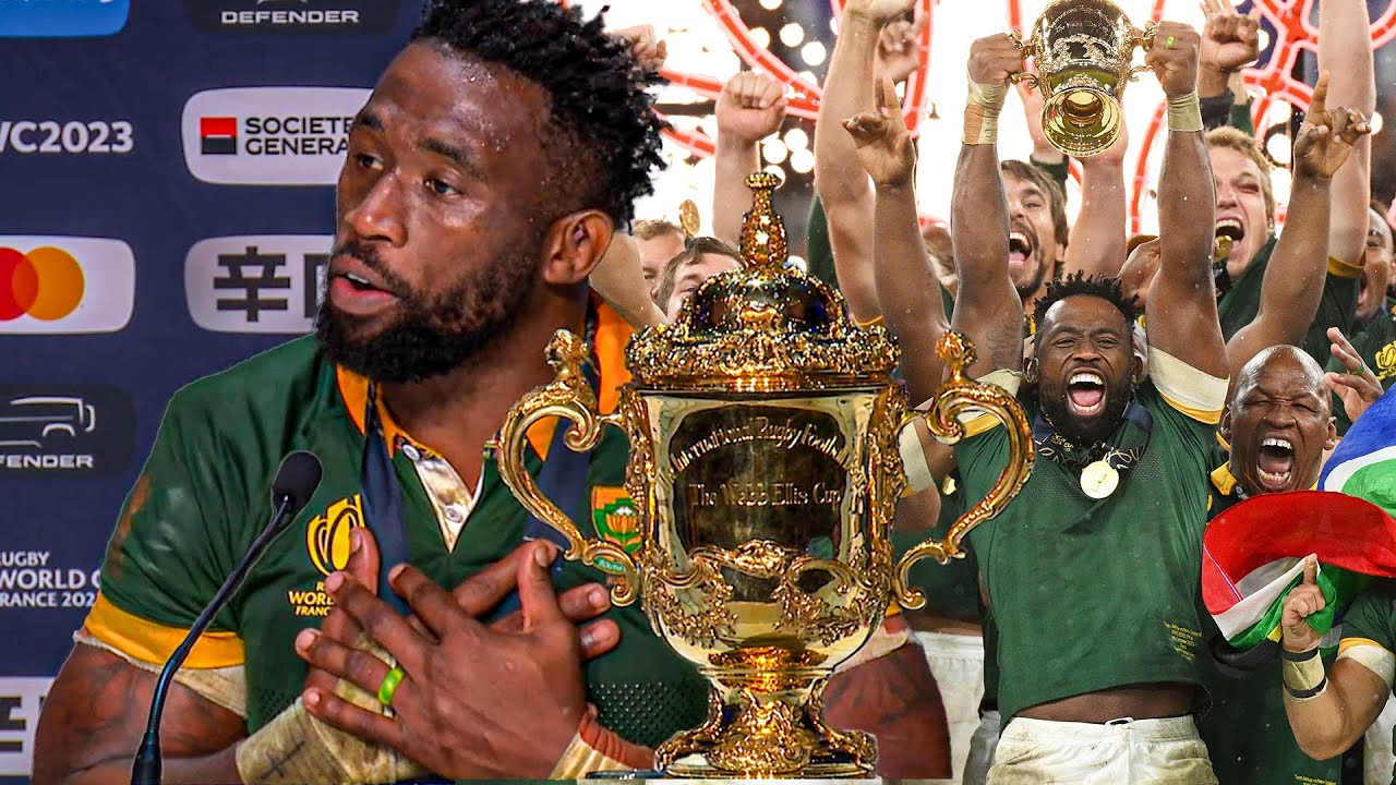 Siya Kolisi reacts to making Springbok history by winning the Rugby ...