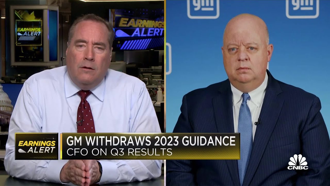 General Motors CFO Paul Jacobson on withdrawing guidance as UAW strike ...