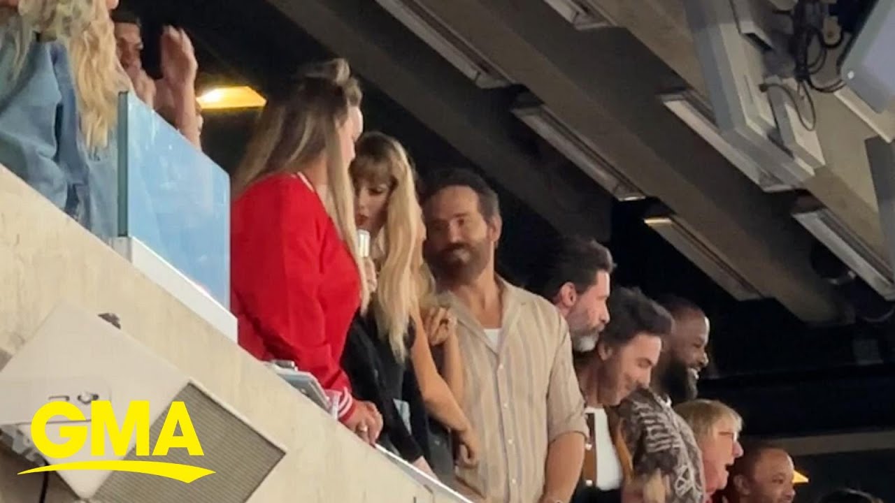 Taylor Swift attends Chiefs-Jets game with Blake Lively, Ryan Reynolds ...