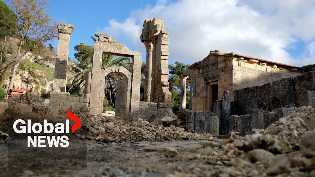 Flooding in Libya reveals newly discovered archeological remains at ...