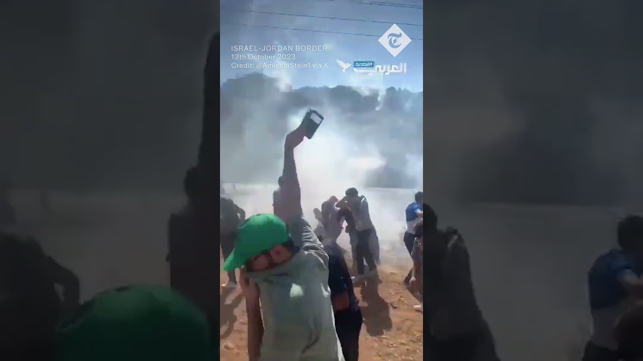 Israel-Jordan border: Jordanian police fire tear gas on crowd ...