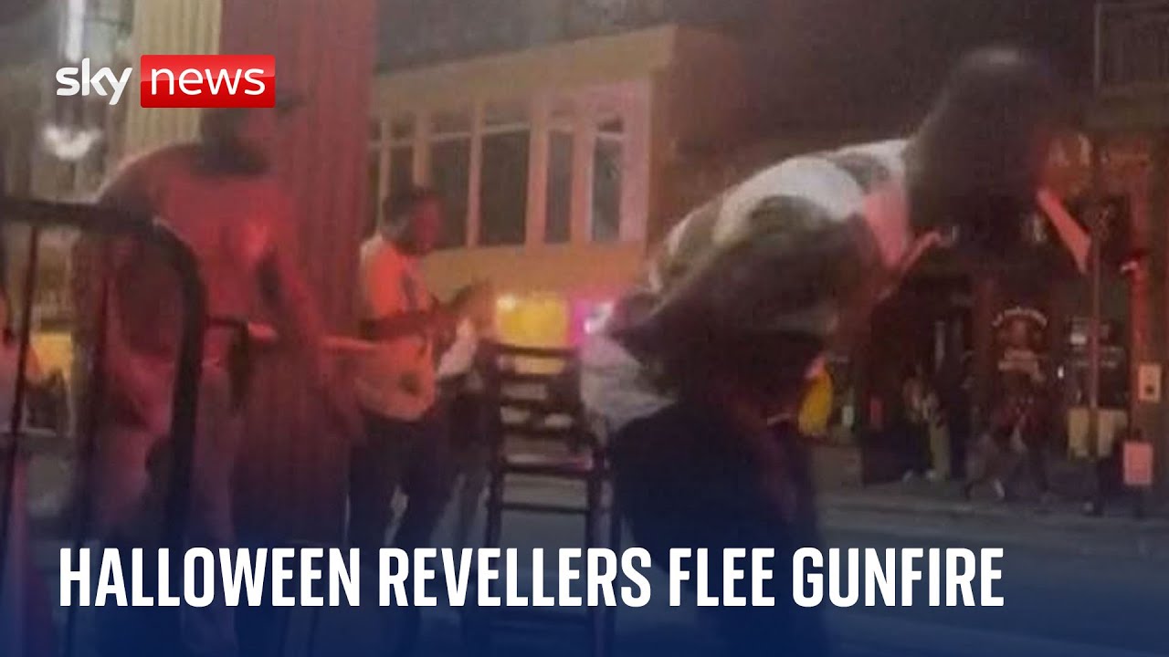Halloween revellers run for cover as multiple shots fired during ...