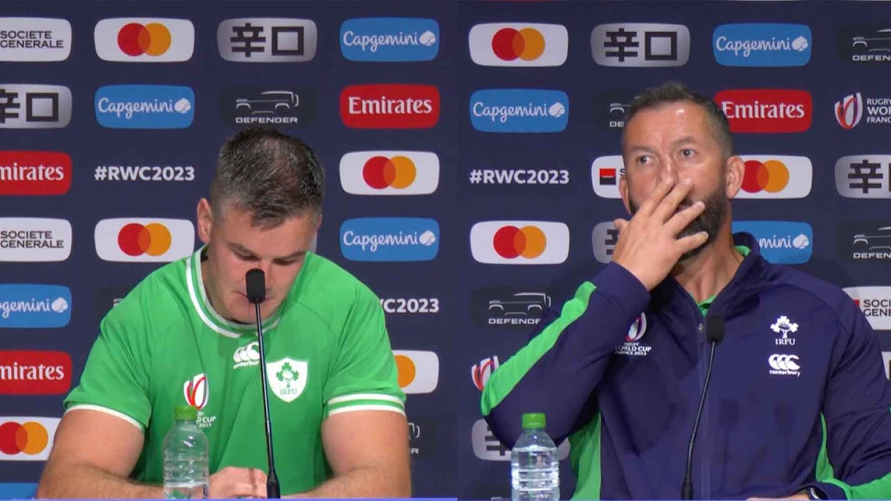 Dejected Sexton and Farrell face questions following Irish Rugby World ...
