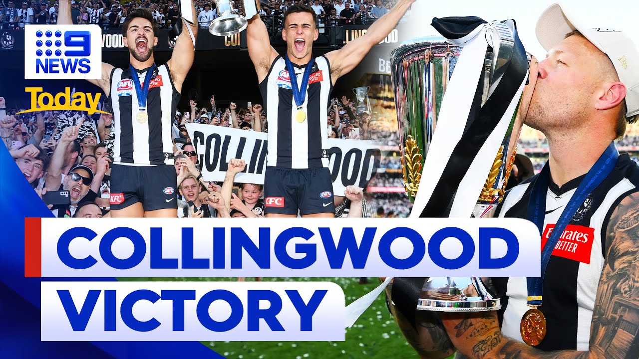Collingwood Magpies celebrate AFL Grand Final victory | 9 News ...