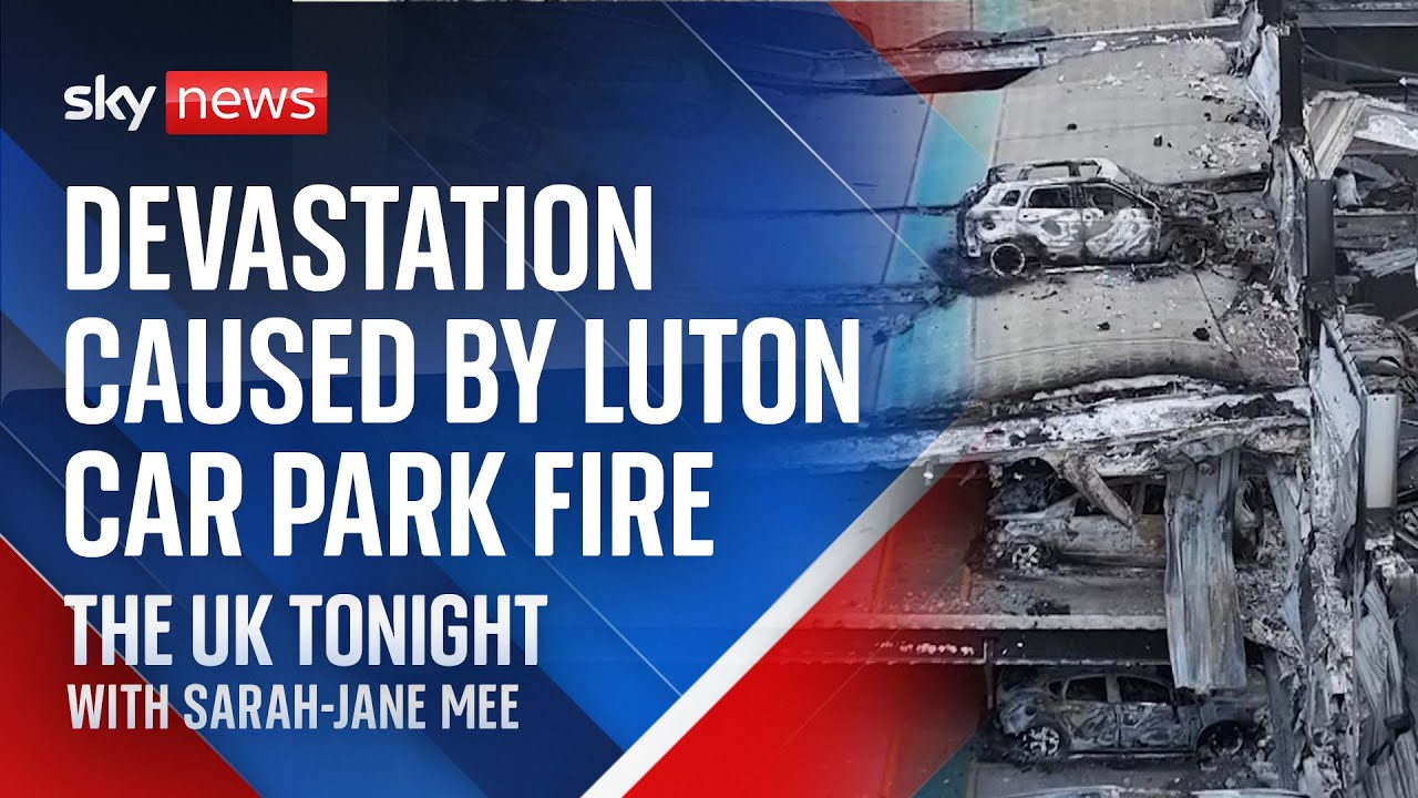 Luton: New footage reveals extent of damage caused by car park fire ...