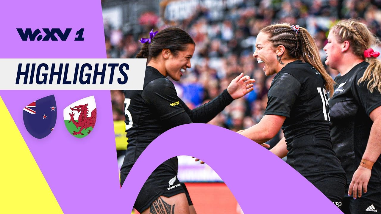Clinical Black Ferns earn first win in style! | New Zealand v Wales ...
