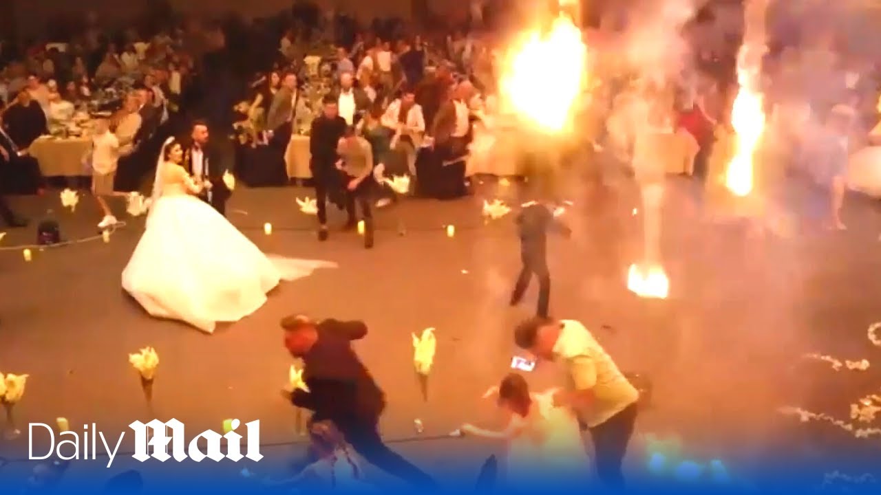 Shocking new Iraq wedding drone footage showing moment venue set ablaze ...
