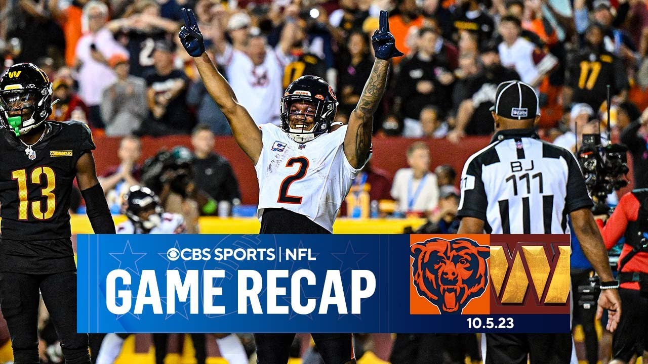 Justin Fields & DJ Moore DAZZLE As Bears BEAT Commanders To End Losing ...