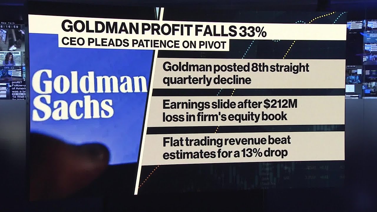 Goldman Sachs Profit Slumps 33%; CEO Pleads Patience on Pivot - The ...