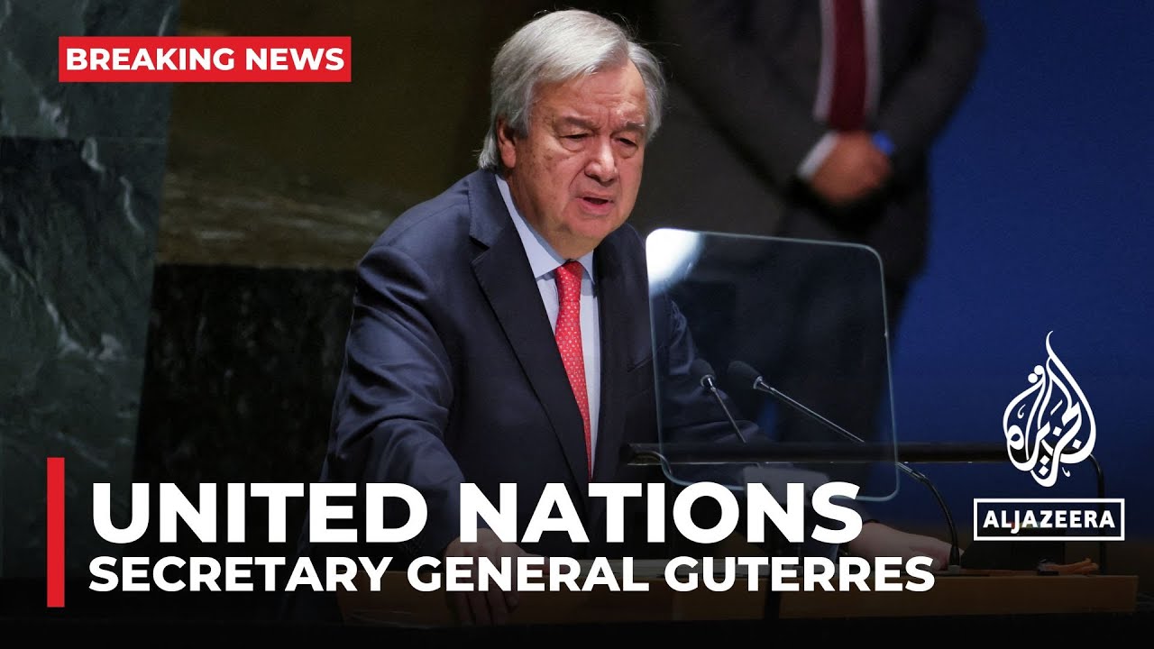 UN Secretary General Antonio Guterres holds news conference regarding ...