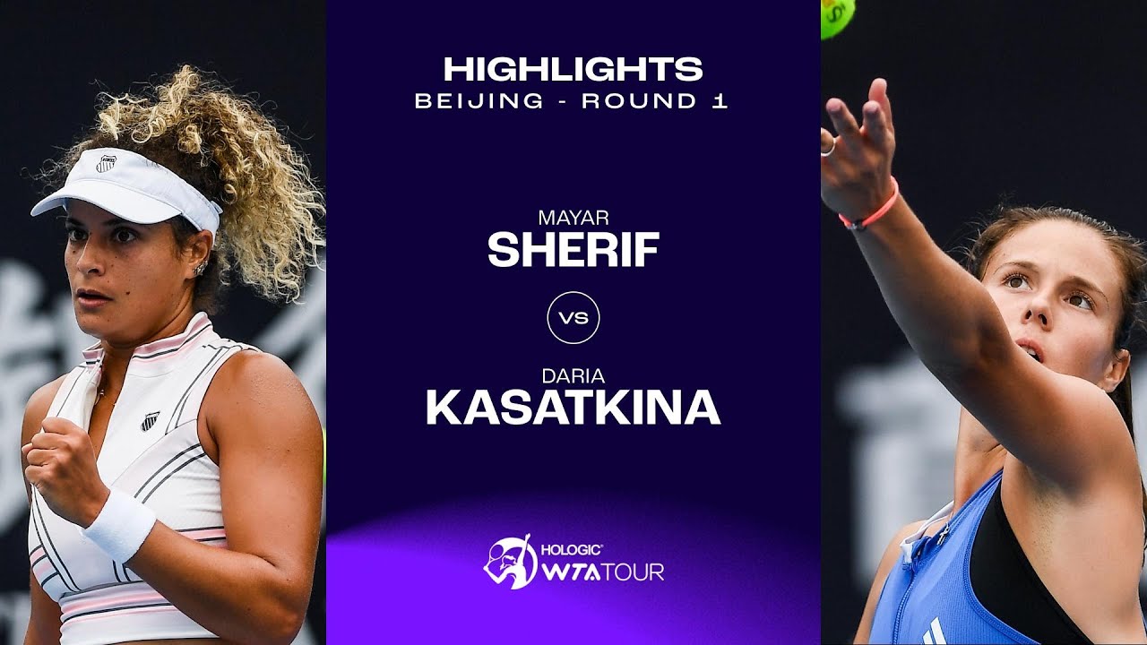 Mayar Sherif vs. Daria Kasatkina | 2023 Beijing Round 1 | WTA Match ...