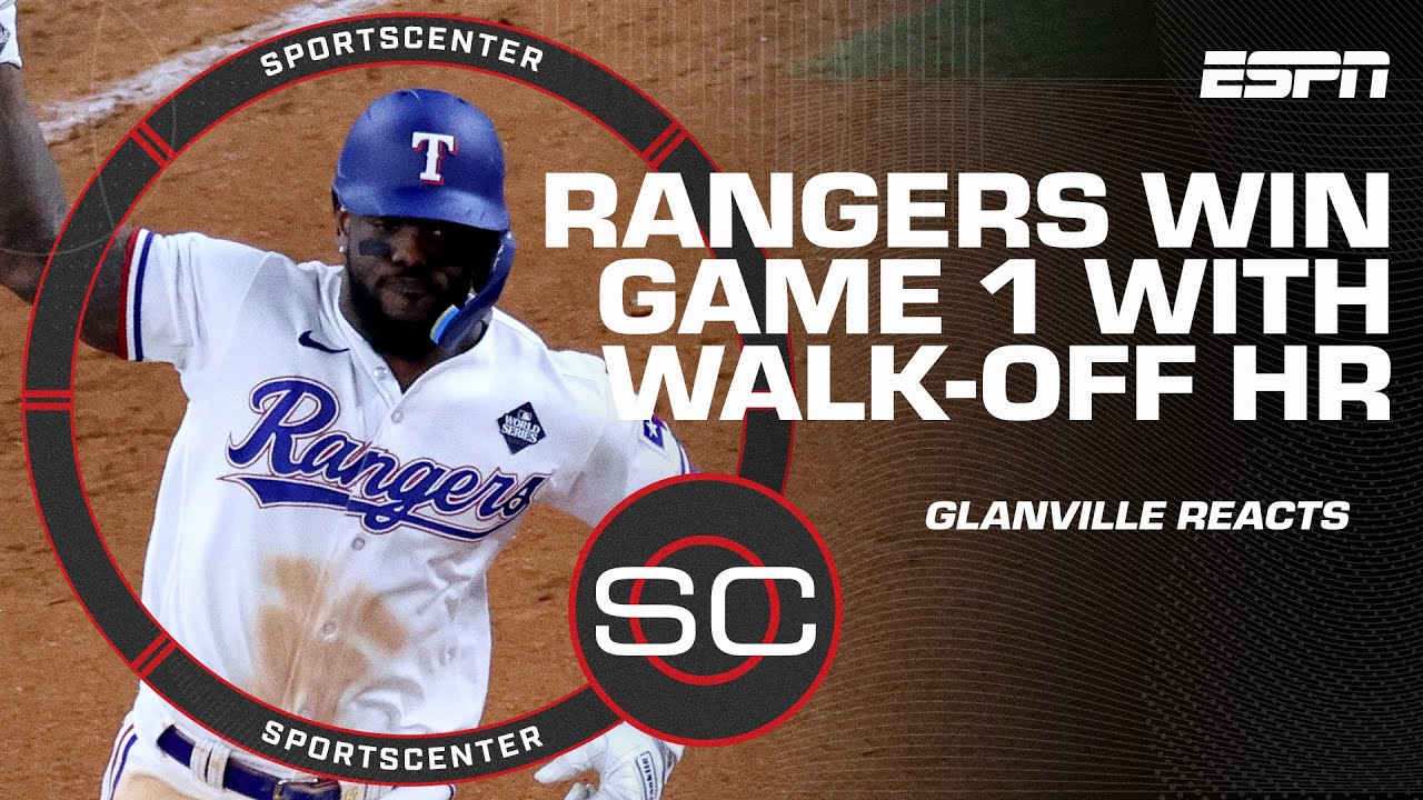 Adolis Garcia WALK-OFF HOME RUN to win Game 1 of World Series | MLB on ...