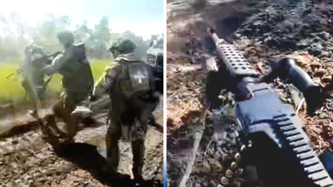 Ukraine use grenades and machine guns to pin down Russian soldiers in ...