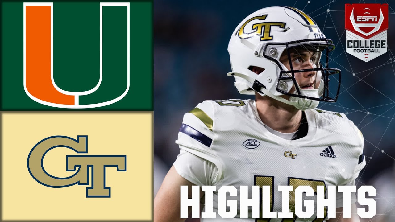 Georgia Tech Yellow Jackets vs. Miami Hurricanes | Full Game Highlights ...