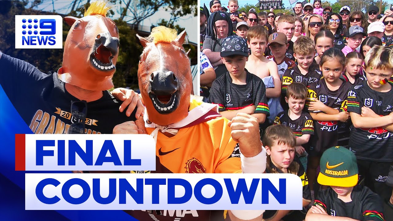 Final countdown on for 2023 NRL grand final kickoff | 9 News Australia ...