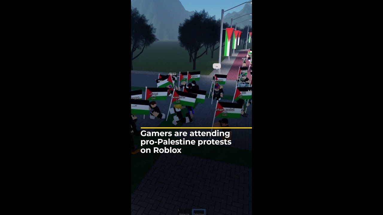 Gamers are attending pro-Palestine protests on Roblox | AJ #shorts ...
