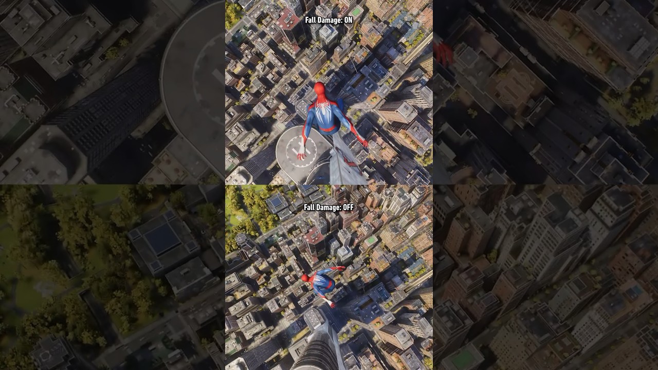 Fall damage in Spider-Man 2 is BRUTAL. #spiderman2ps5 #spiderman # ...
