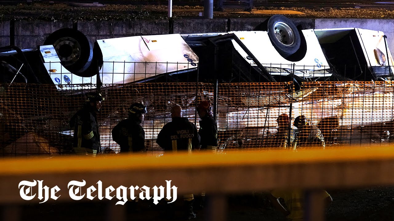 Venice bus crash: At least 21 killed after coach veers from bridge ...